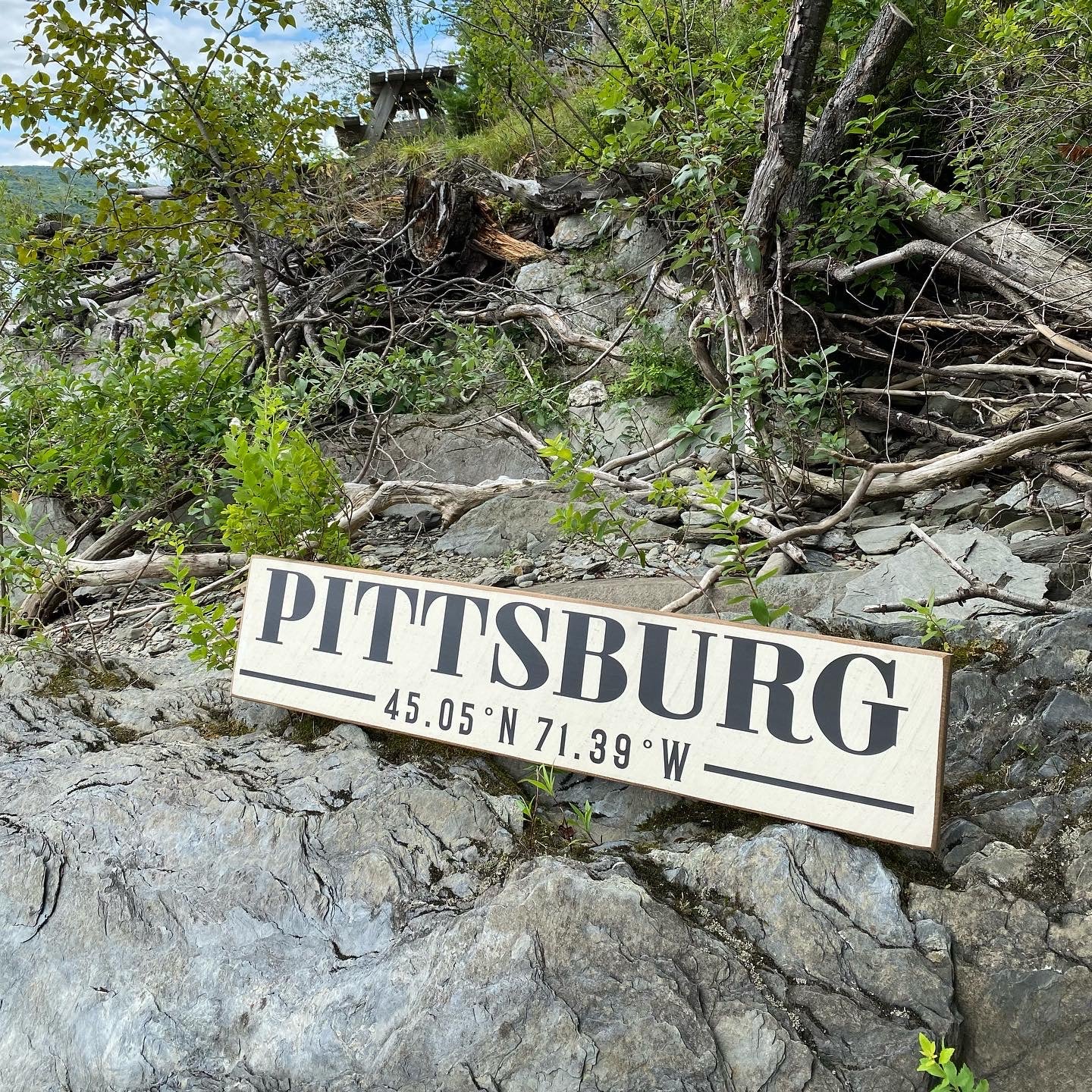 Pittsburg, New Hampshire - Solid Wood Sign – Up North NH