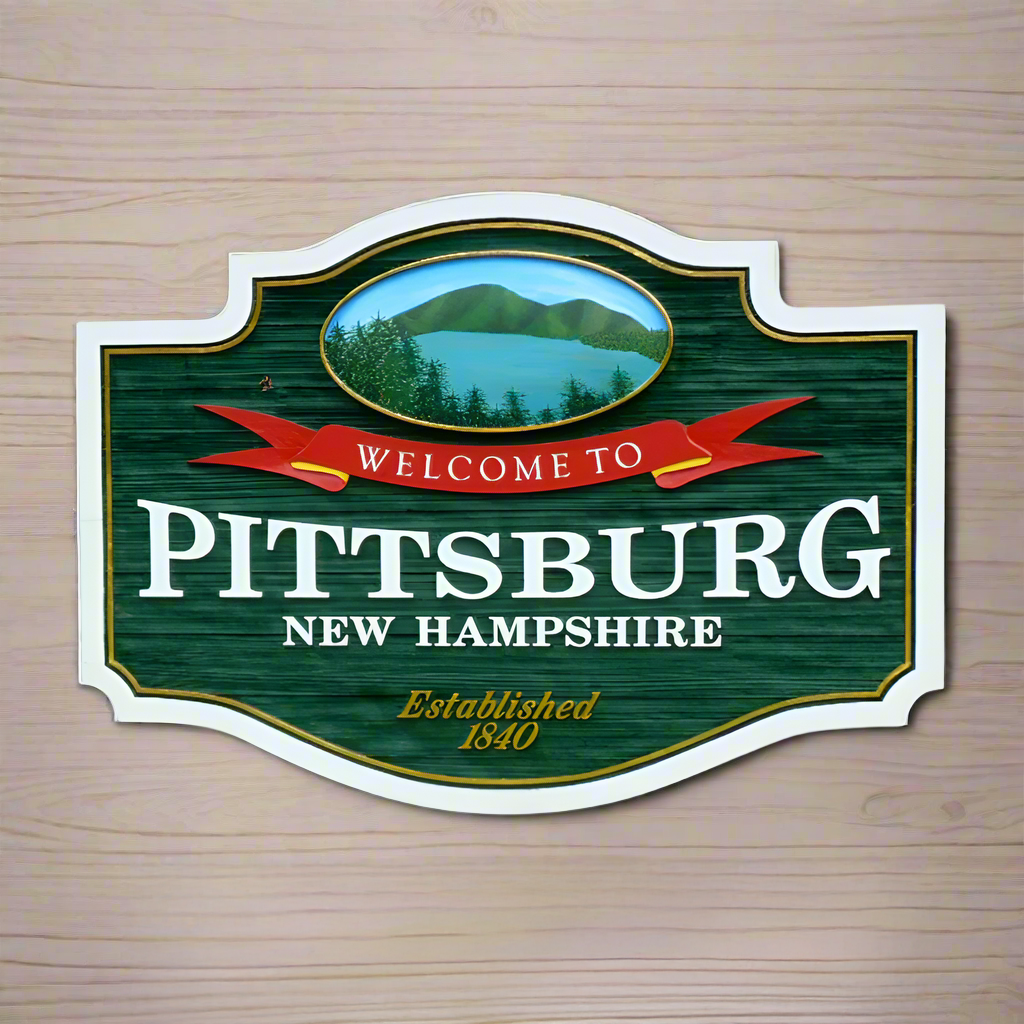 Welcome to Pittsburg Sign - Sticker – Up North NH