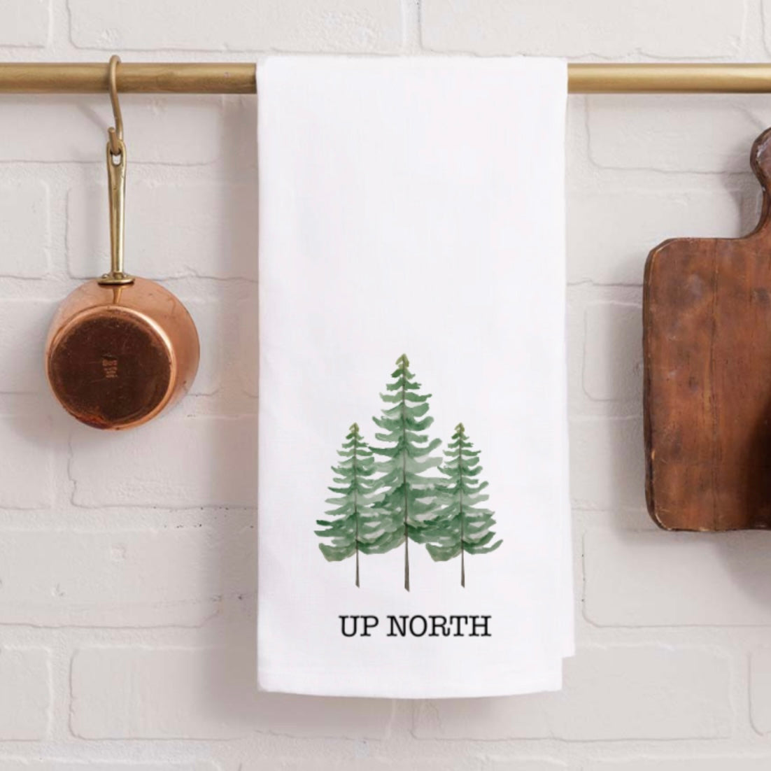 Up North Watercolor Trees - Kitchen Towel – Up North NH